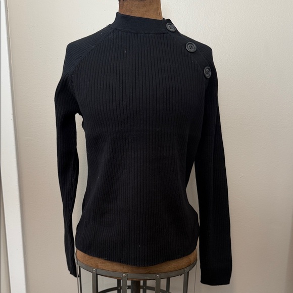 Lauren Ralph Lauren | Sweaters | Lauren Ralph Lauren Black Ribbed ...